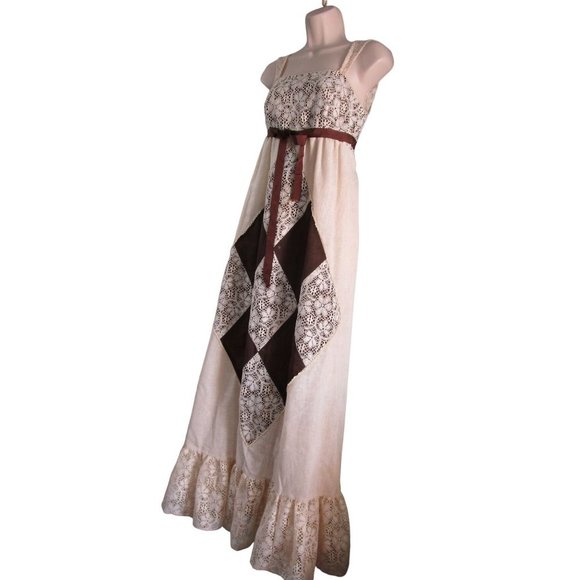 Jerell of Taxas | Dresses | Jerell Of Texas Boho Lace Muslin Patchwork ...